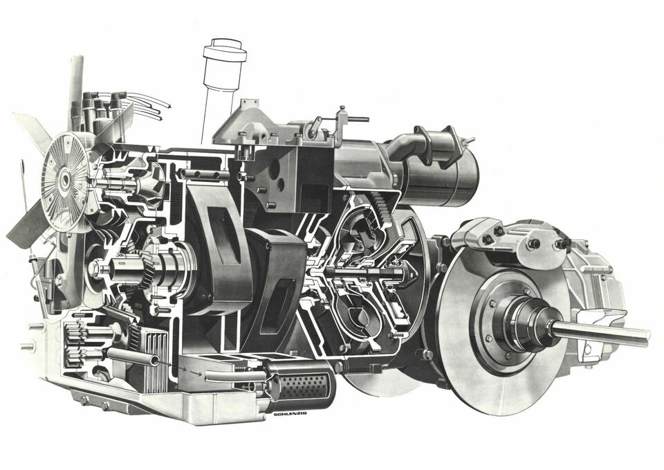 The NSU Ro 80’s two-disc rotary piston engine | Audi MediaCenter