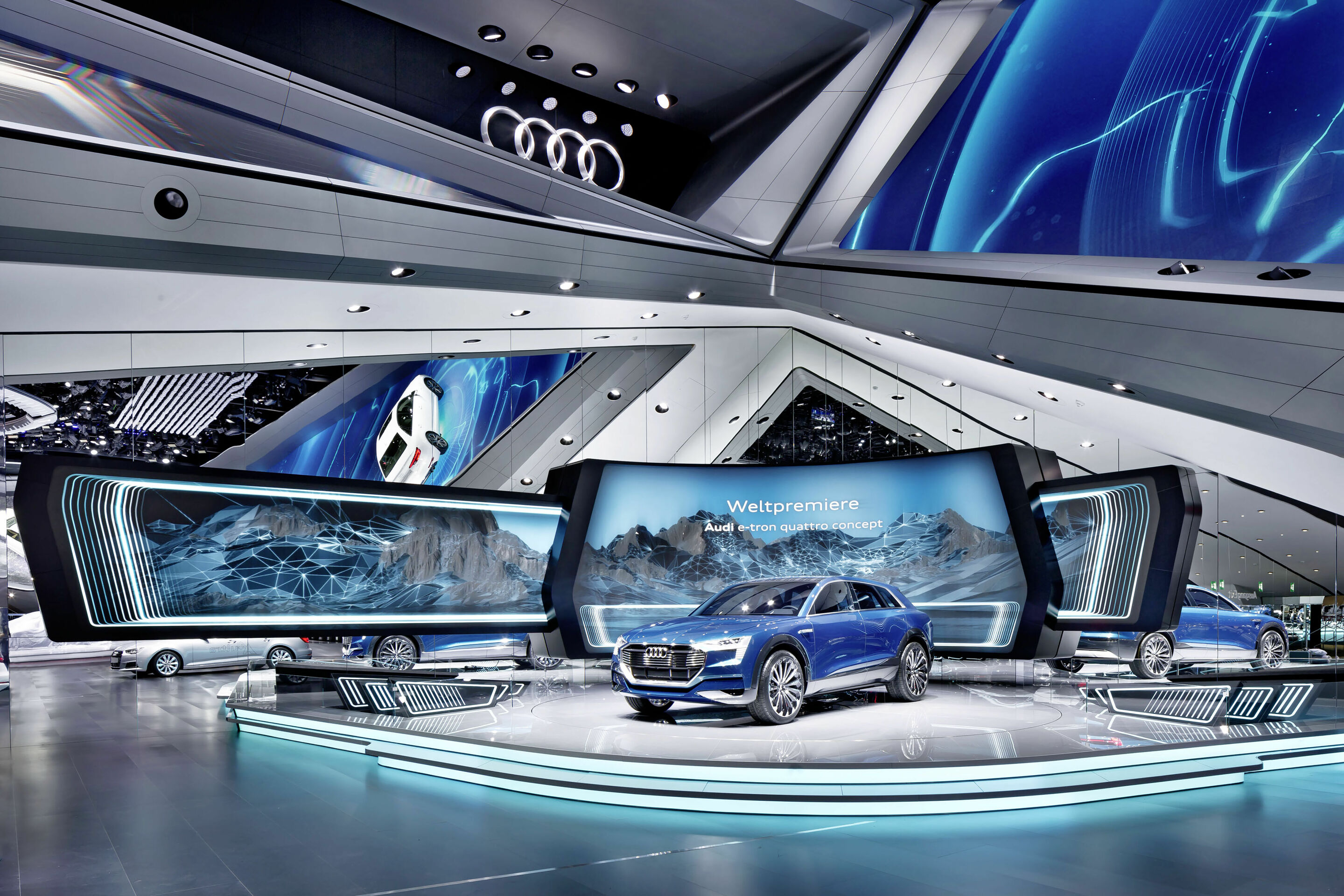 Audi booth at the Frankfurt International Motor Show 2015 | Audi ...
