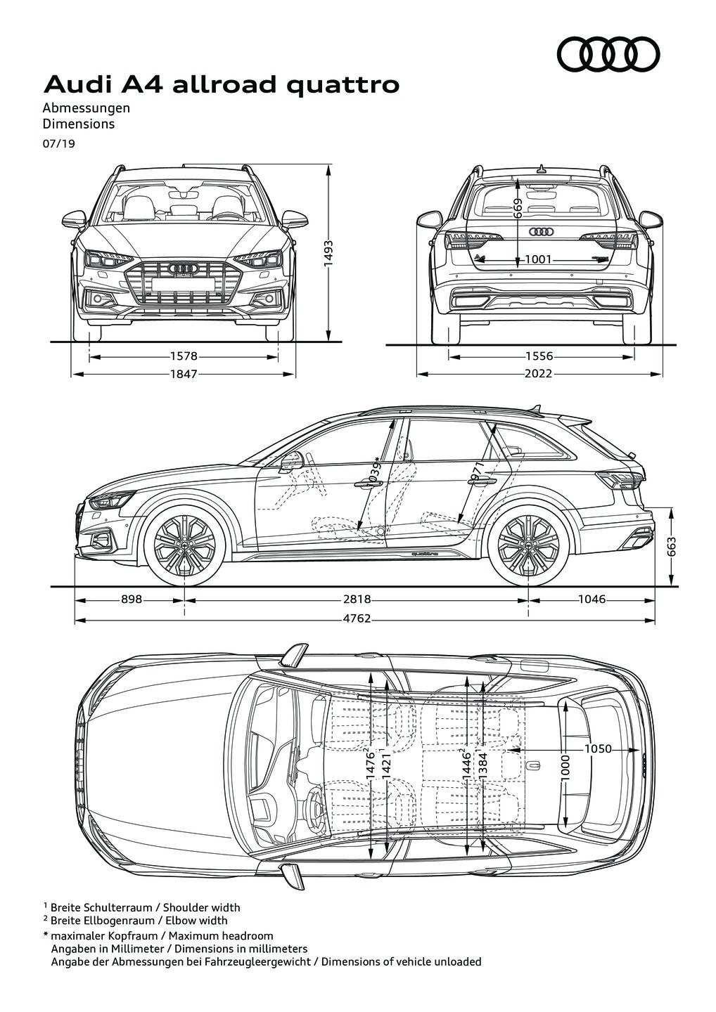 Dimensions A4 Allroad Quattro Audi MediaCenter Dimensions A4 Allroad Quattro Audi MediaCenter